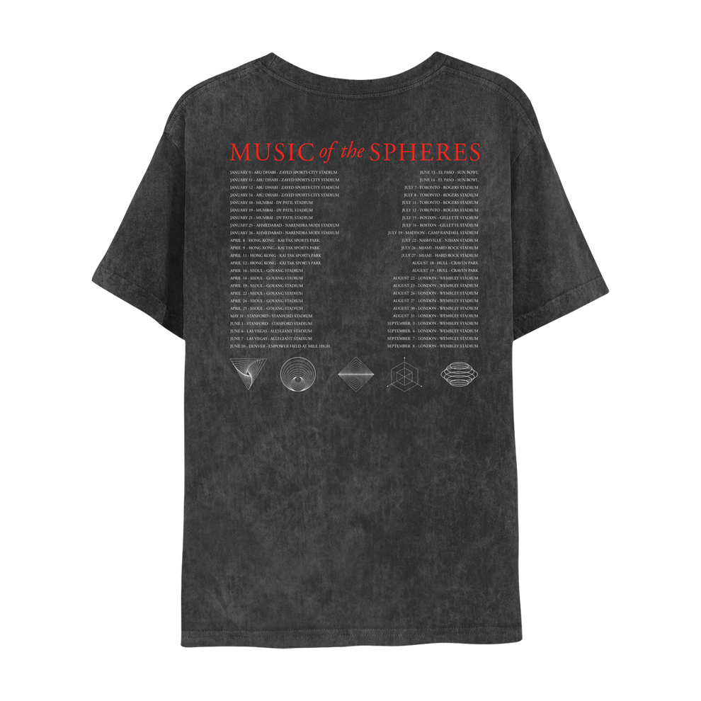 ALIEN RADIO MUSIC OF THE SPHERES WORLD TOUR 2025 TEE – Coldplay UK