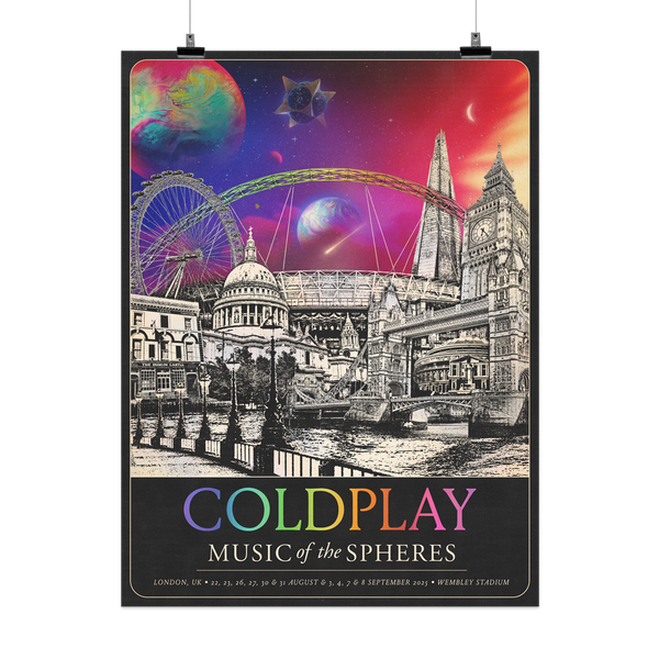 LONDON MUSIC OF THE SPHERES LIMITED EDITION TOUR POSTER (Second Editio ...