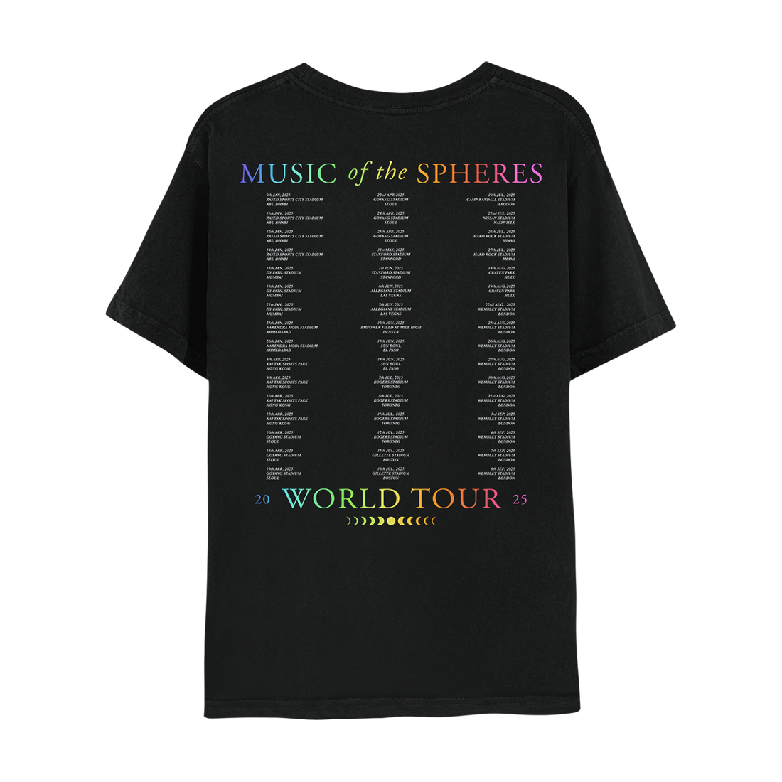 SEOUL APRIL 2025 MUSIC OF THE SPHERES LIMITED EDITION TOUR TEE ...